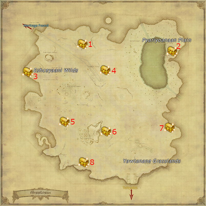 All possible locations for Loboskin Maps in FFXIV, including maps and ...