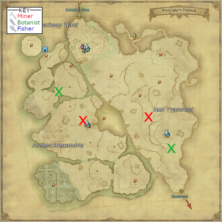 How to get FFXIV Dawntrail Treasure maps as Miner, Botanist and Fisher ...