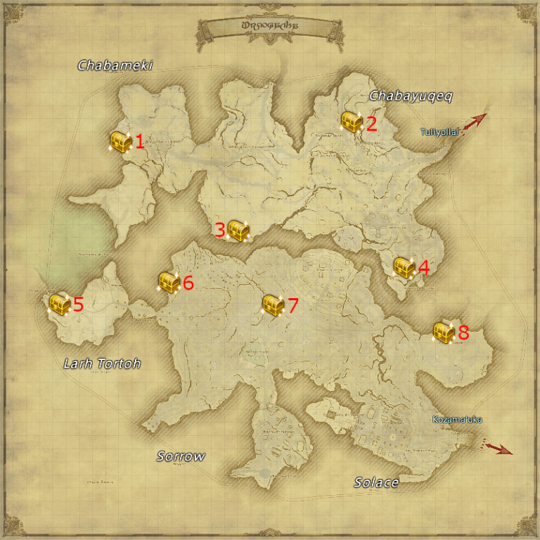 All possible locations for Loboskin Maps in FFXIV, including maps and ...