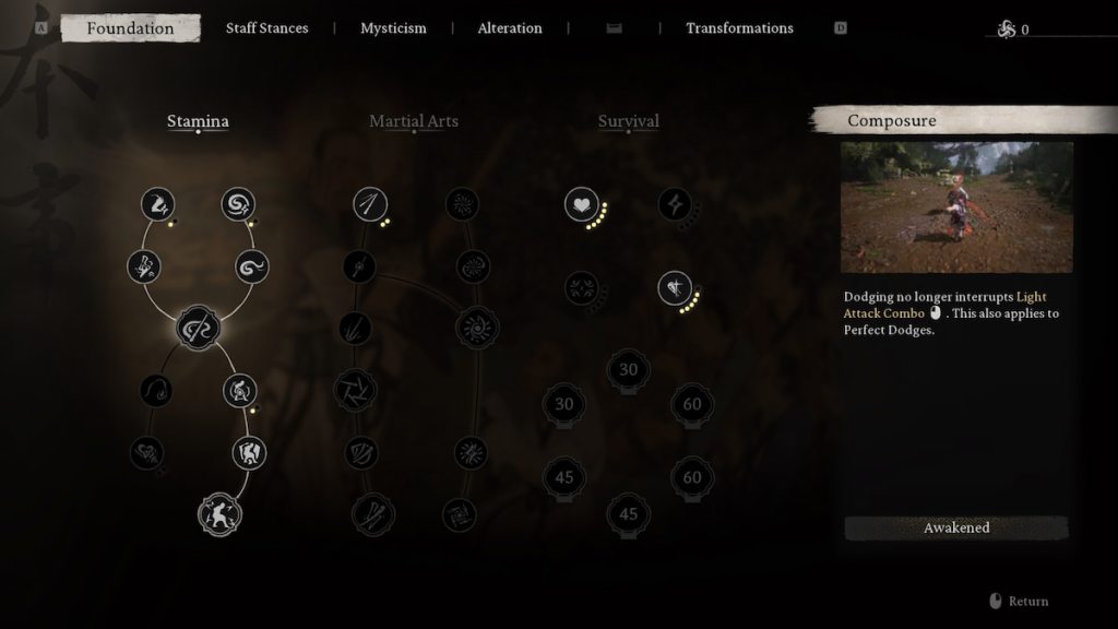 Best early game stats in Black Myth: Wukong