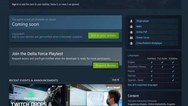 How to get into the Delta Force: Hawk Ops Alpha Test – Destructoid