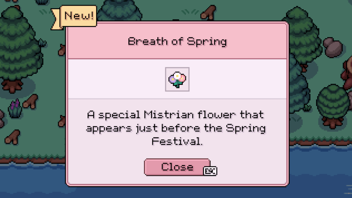How to get Breath of Spring in Fields of Mistria