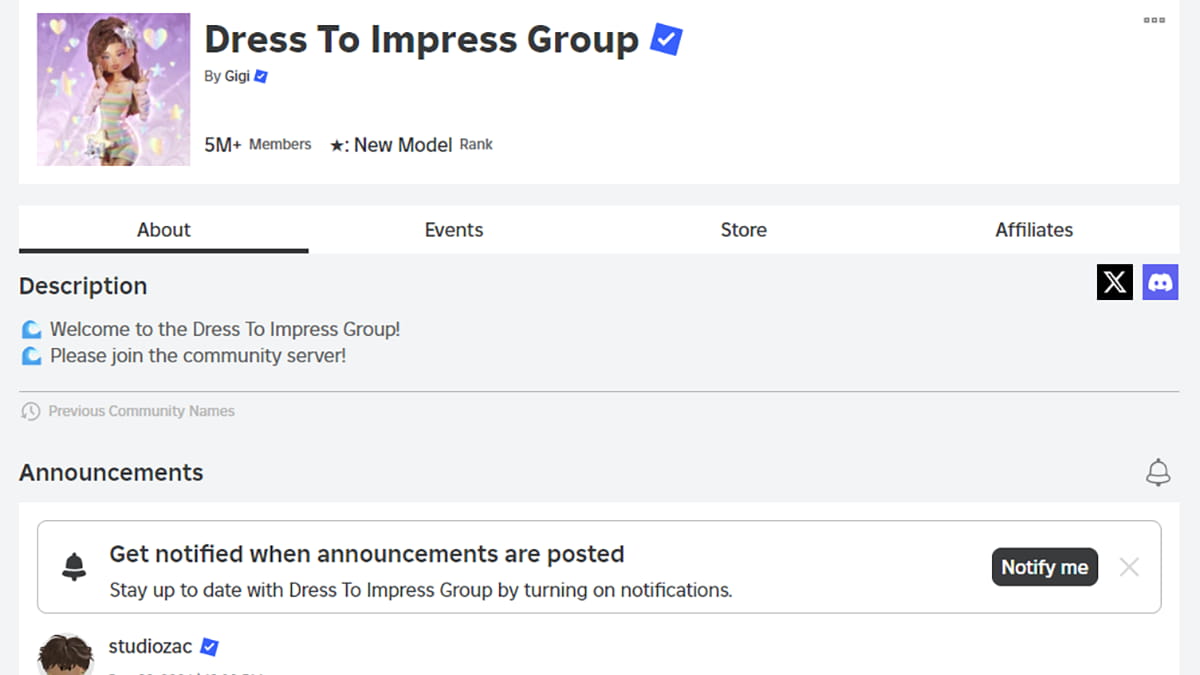 Official Dress To Impress (DTI) Twitter and Discord links to connect ...