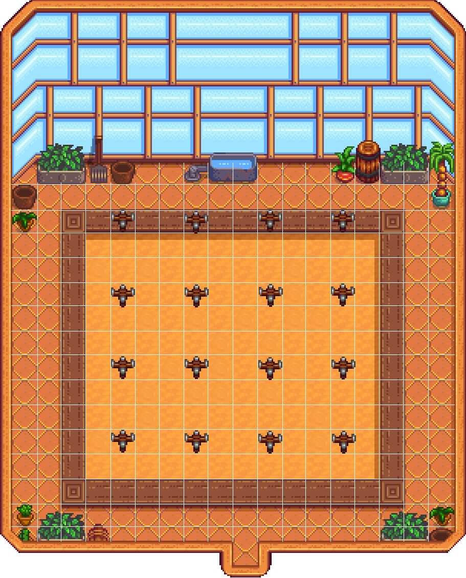 The best greenhouse layouts for all crop options and trees in Stardew ...