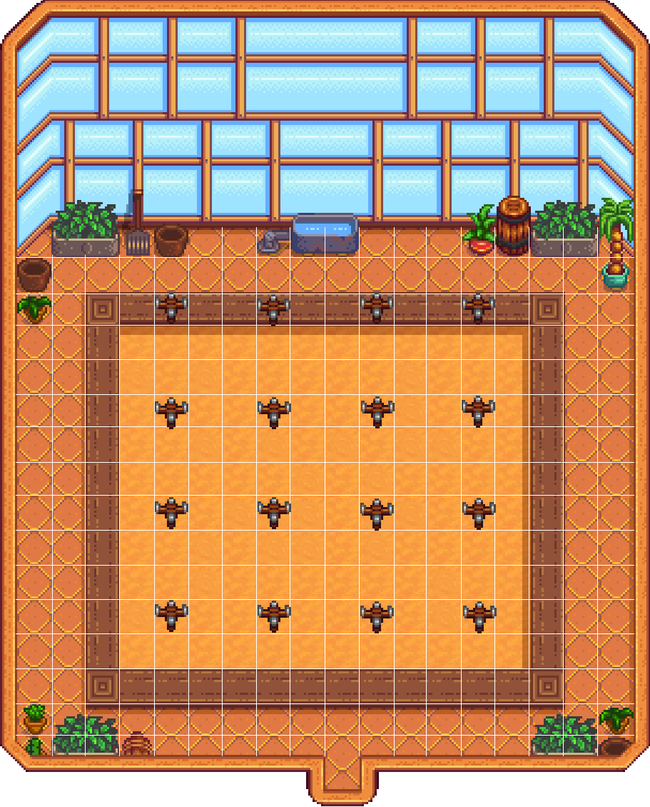 The best greenhouse layouts for all crop options and trees in Stardew ...