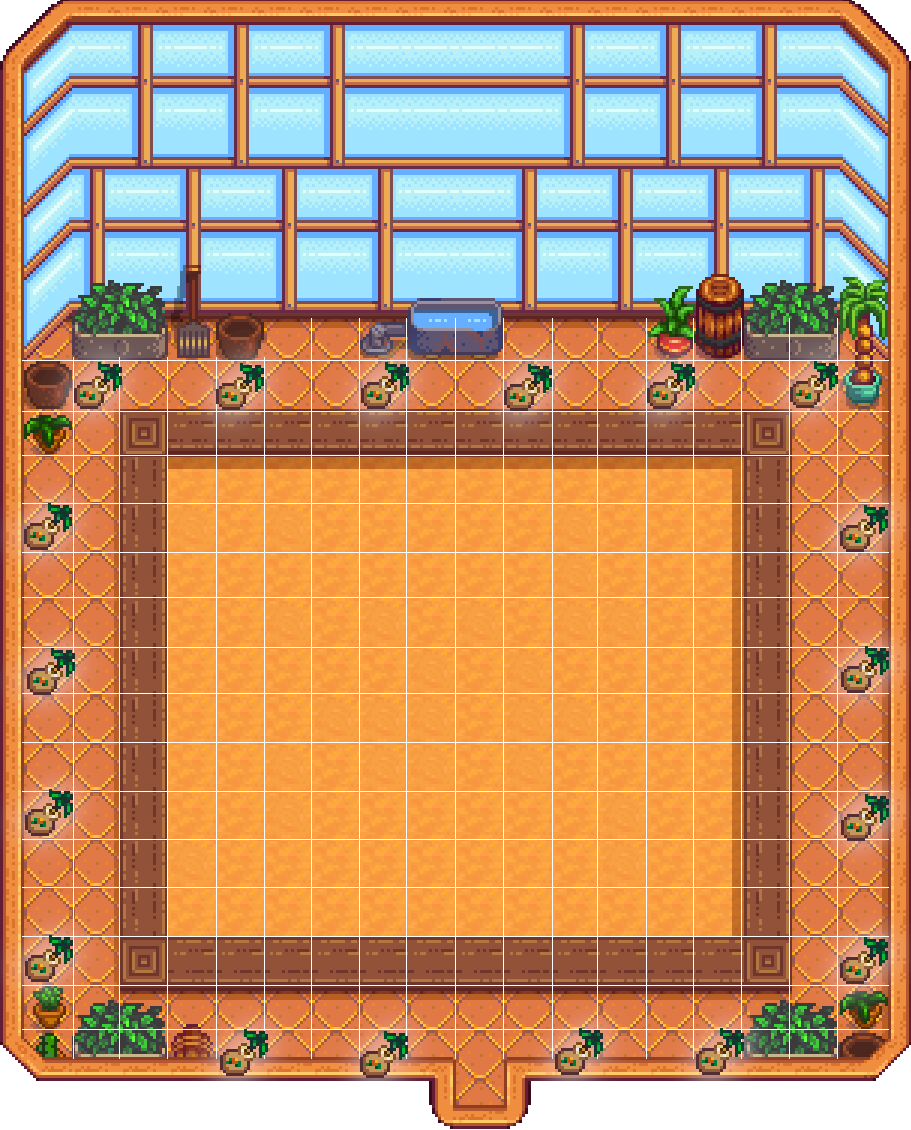 The best greenhouse layouts for all crop options and trees in Stardew ...