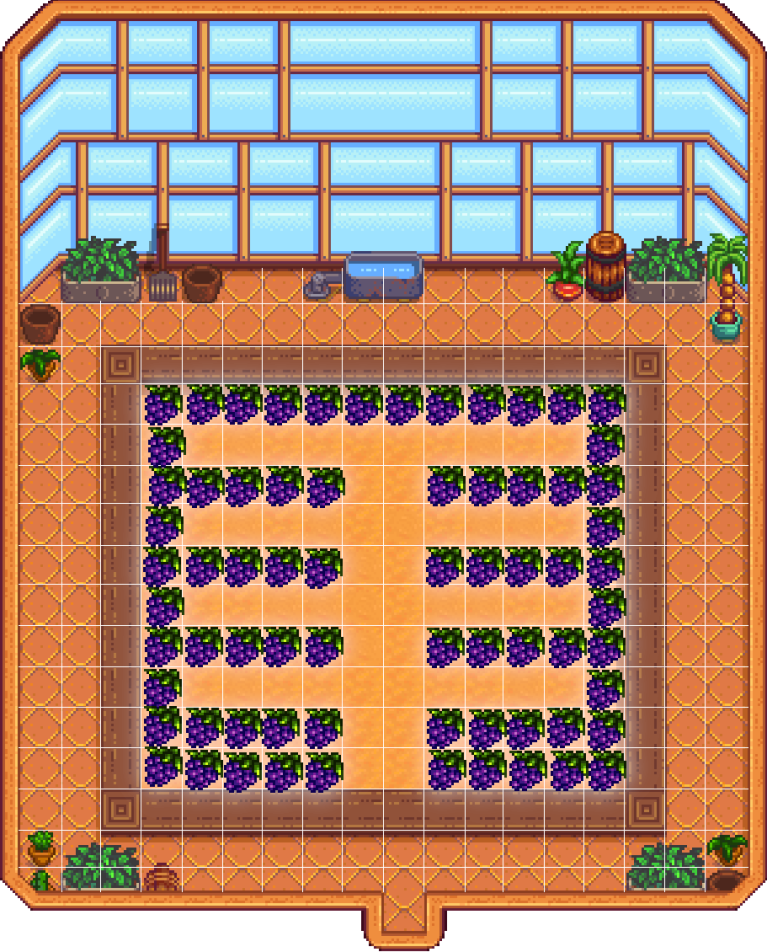 The best greenhouse layouts for all crop options and trees in Stardew ...