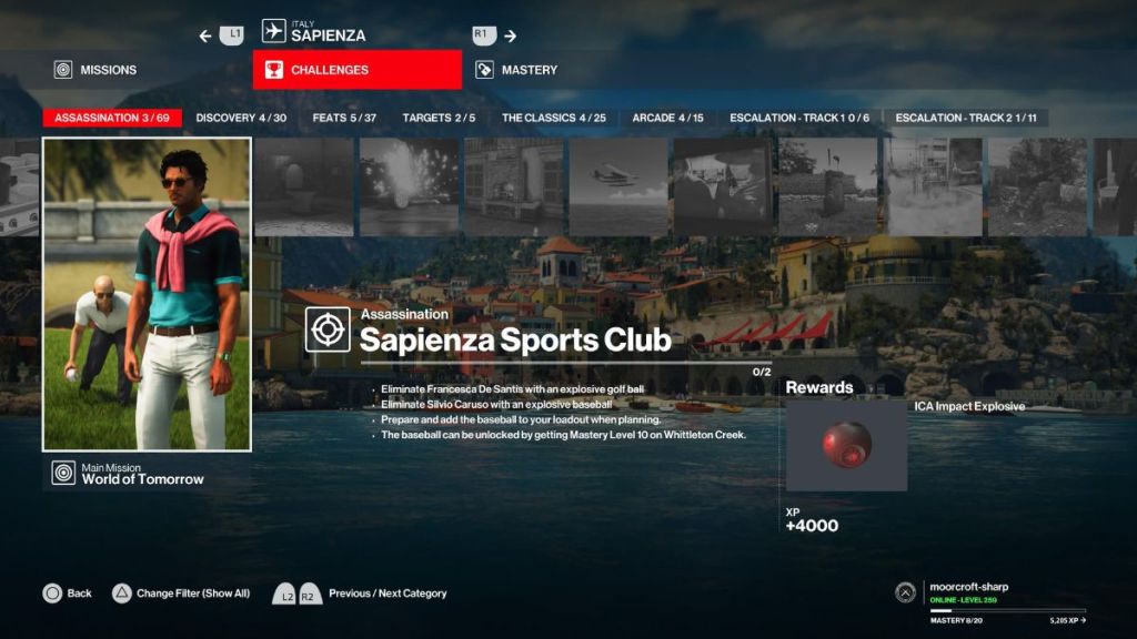 How to complete the Sapienza Sports Club challenge in Hitman World of Assassination – Destructoid