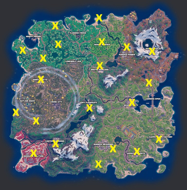 All Fortnite Shadow Briefing Locations in Chapter 6 Season 2