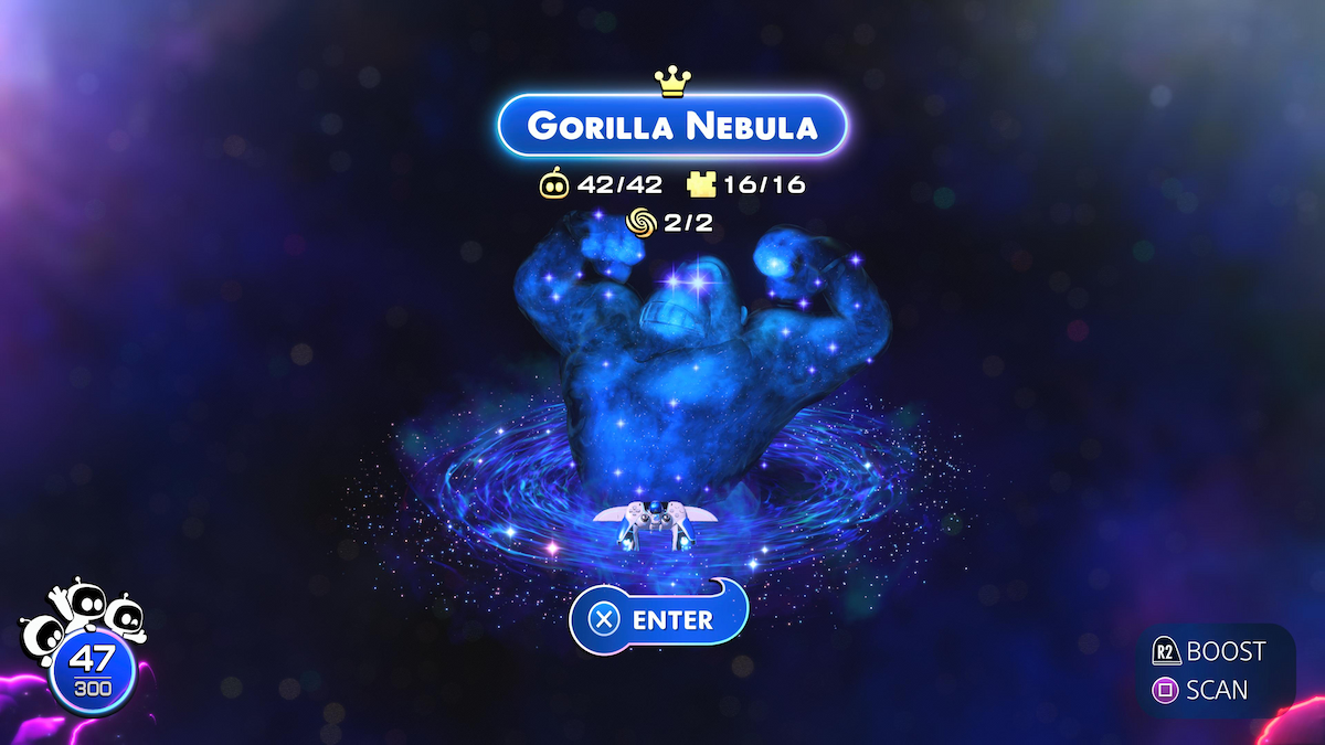 All Gorilla Nebula bot locations in Astro Bot