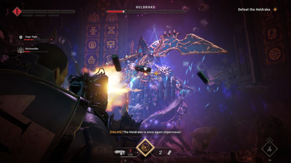 How to defeat the Heldrake boss in Warhammer 40K: Space Marine 2 ...