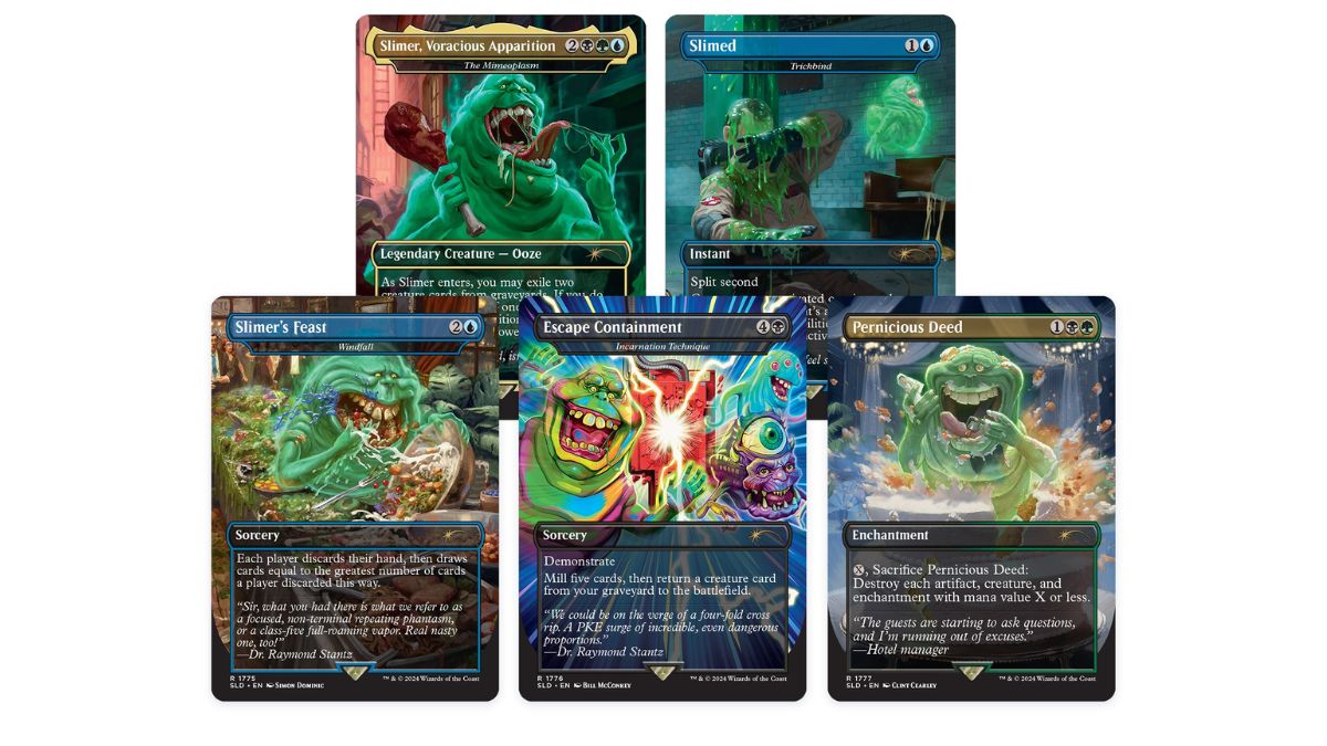 All cards in the Secret Lair x Ghostbusters: Slimer! Superdrop ...