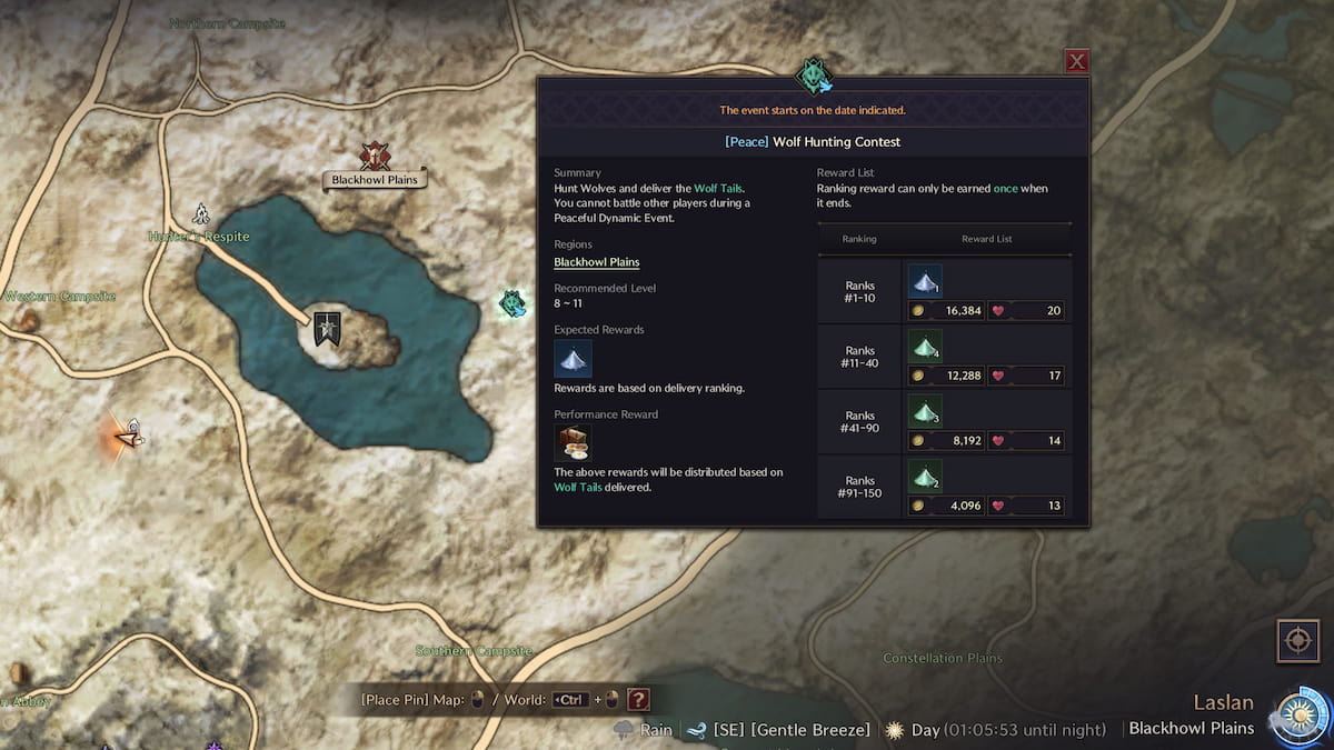 Throne and Liberty Wolf Hunting Contest guide: Event schedule, wolf ...