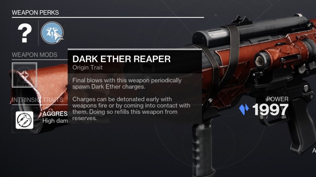 What is the Dark Ether Reaper origin trait in Destiny 2? – Destructoid