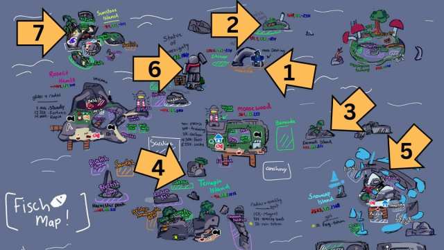 All Secret Locations in Fisch (Map) - Roblox – Destructoid
