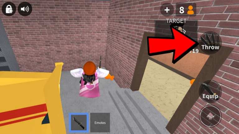 How to throw a Knife in Roblox Murder Mystery 2