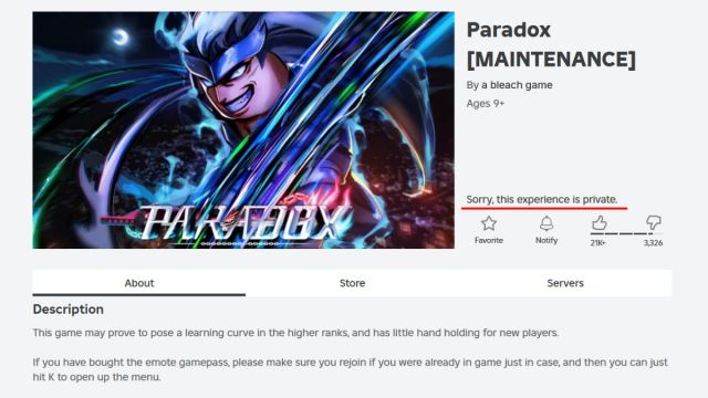 Why is Paradox down? - Relaunch date (Roblox) – Destructoid