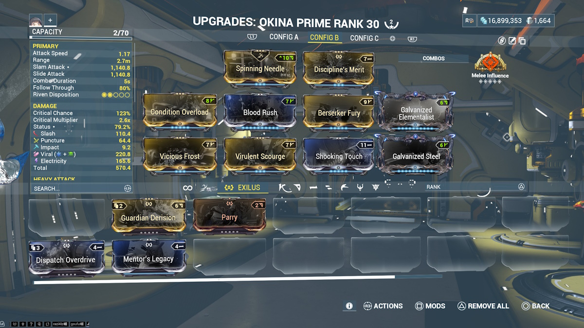 The best Okina Incarnon build in Warframe – Destructoid