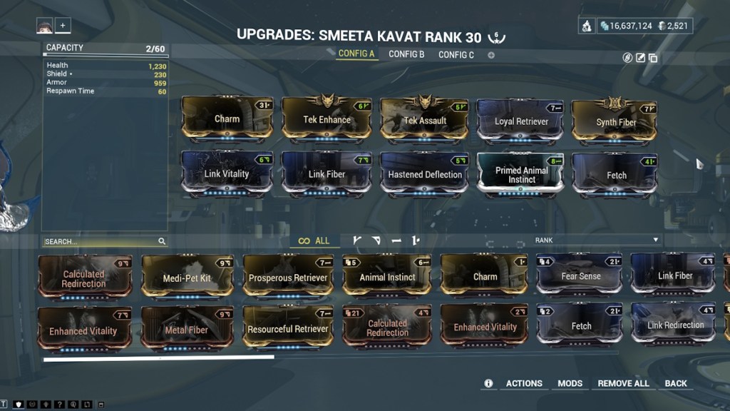 Warframe: Best Smeeta Kavat loot build afte companion rework – Destructoid