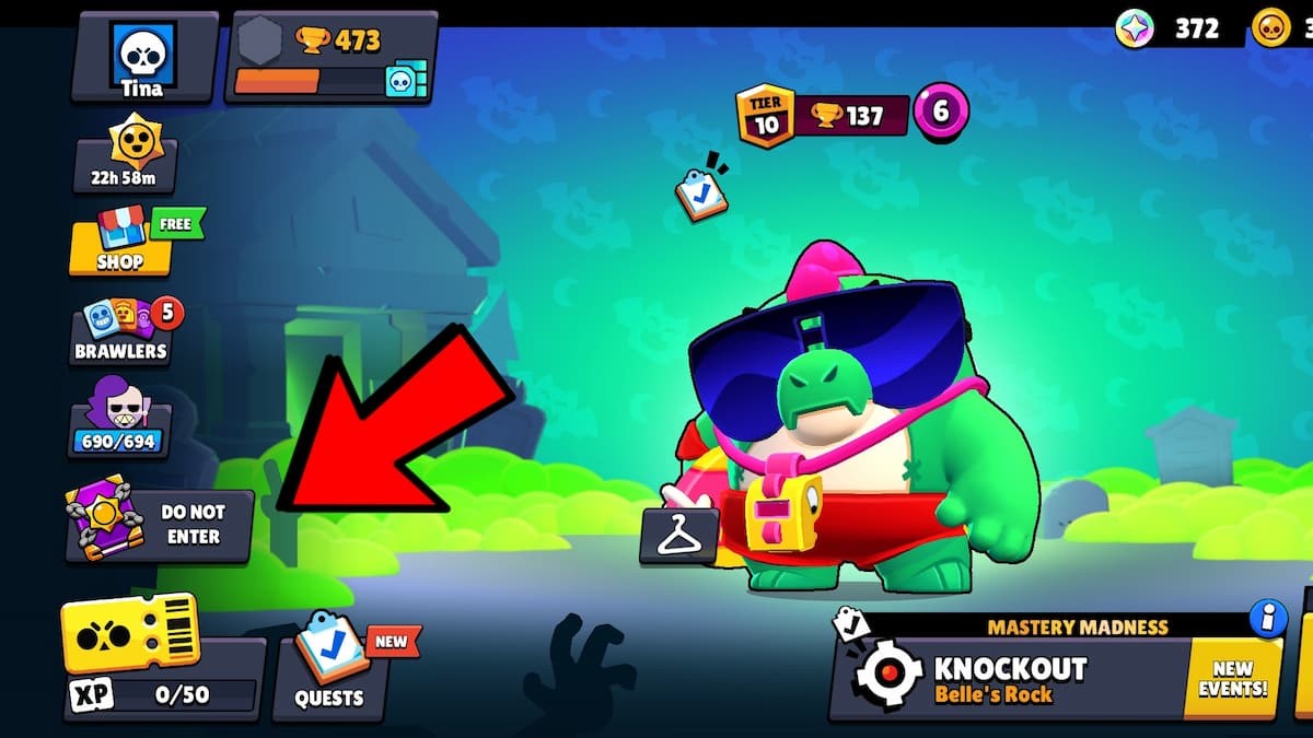 What are the 'Do Not Enter' and 'Don't Tap' pages in Brawl Stars?