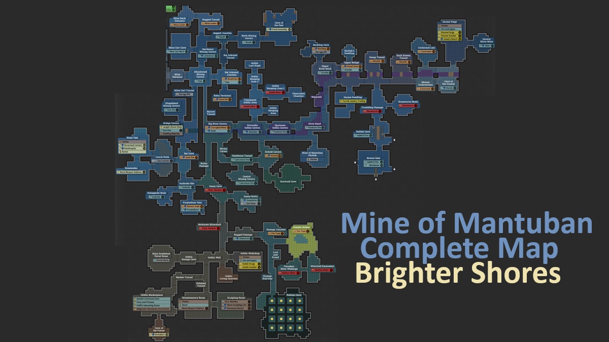 Complete Brighter Shores Mine of Mantuban Map – Destructoid