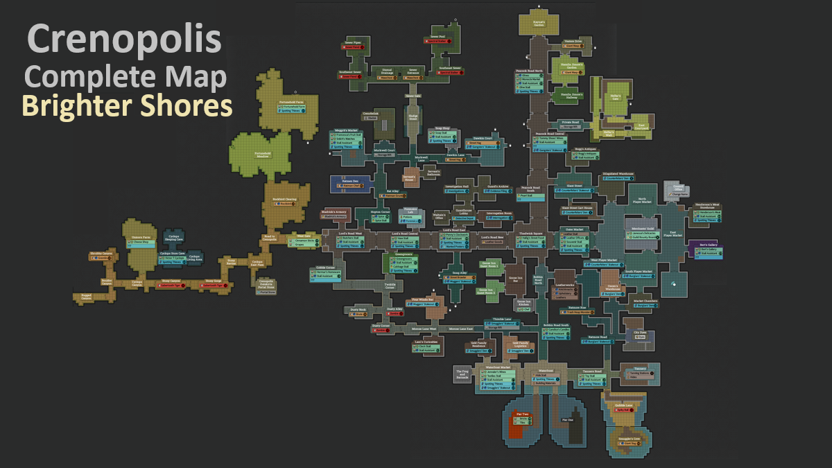 Complete Brighter Shores Crenopolis Map
