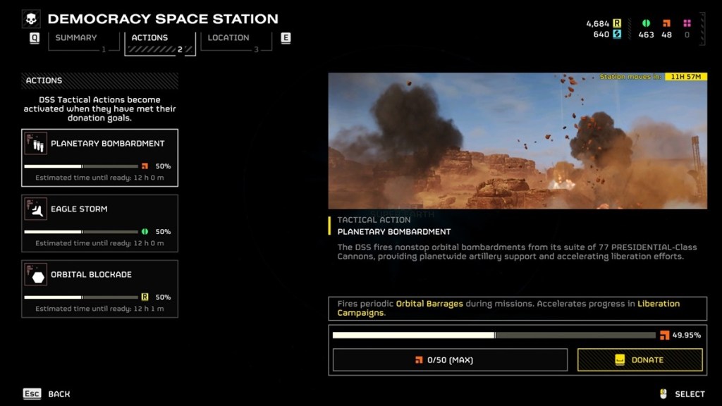Helldivers 2's long awaited DSS Stratagem station is now active, ready for donations
