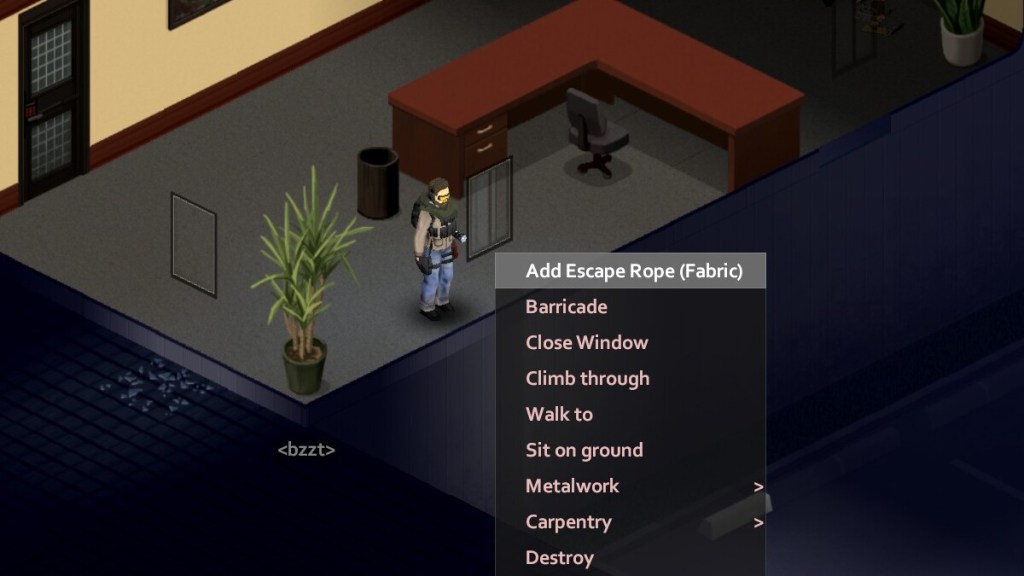 How to make and use sheet rope in Project Zomboid