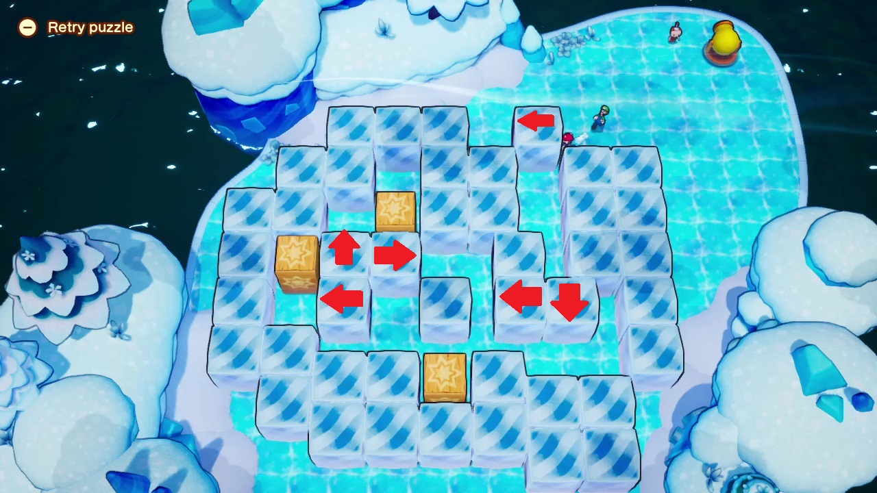 All ice block puzzle solutions for Compac Islet in Mario and Luigi ...
