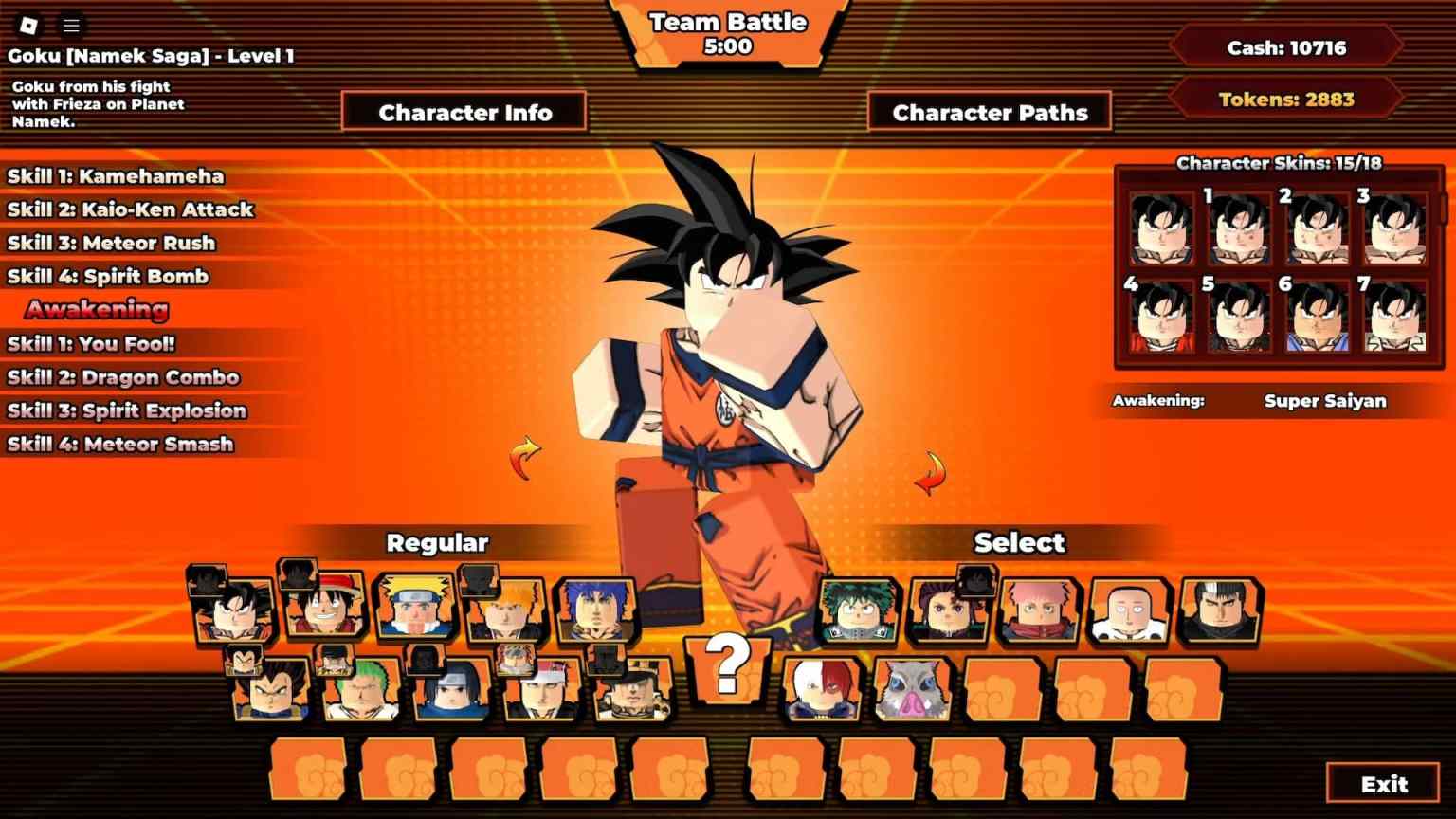 Ultimate Shonen Unleashed Progression Guide - Levels, Cash, & Tokens ...