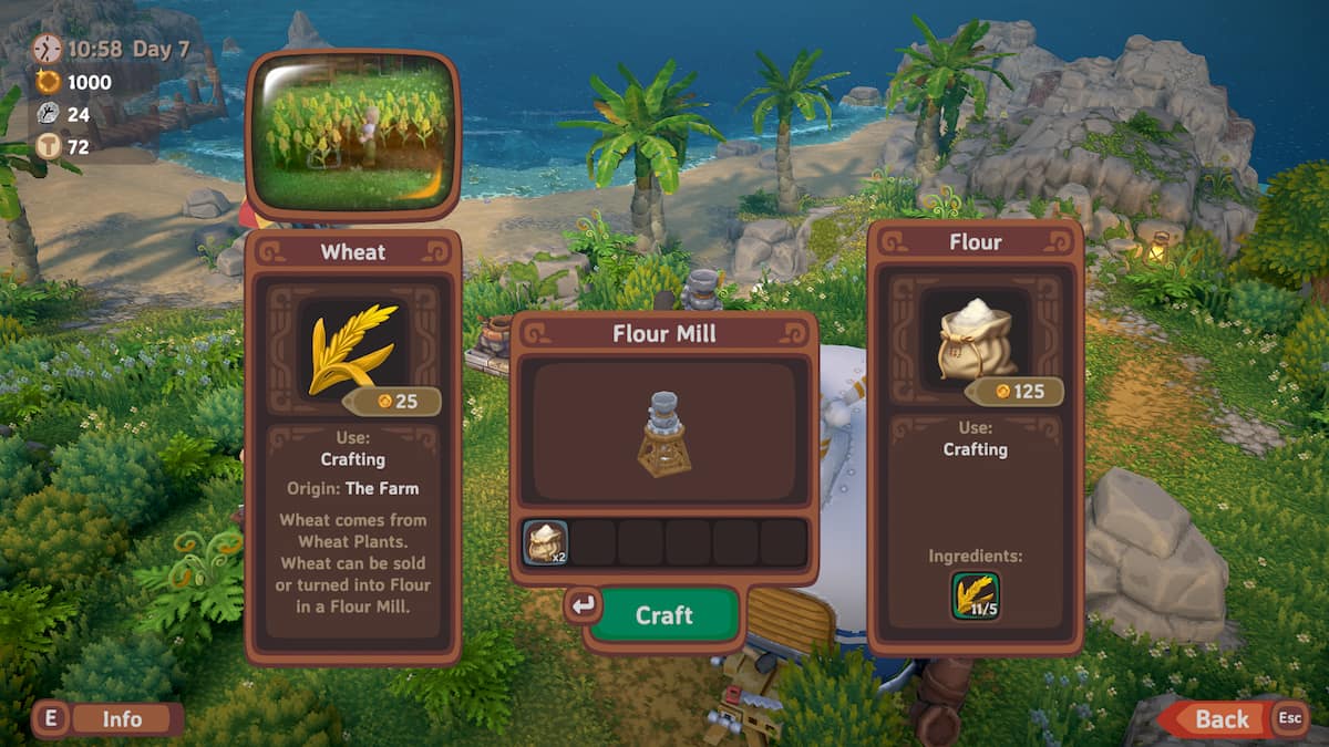 How to find the blueprint for the Flour Mill in Luma Island