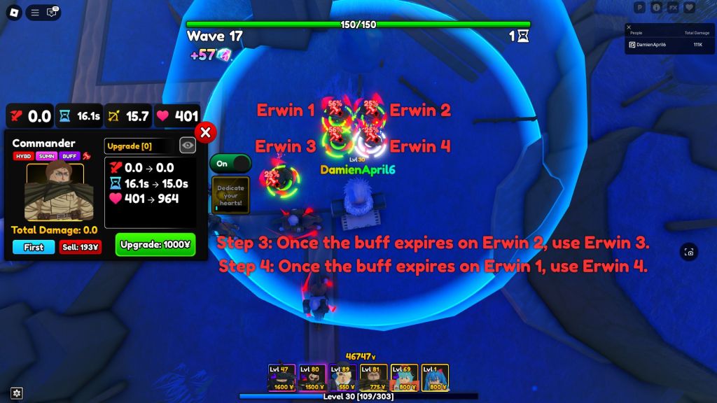 How to Perfectly Infinite 100% Buff With Erwin, Wendy, and Leafy in ...