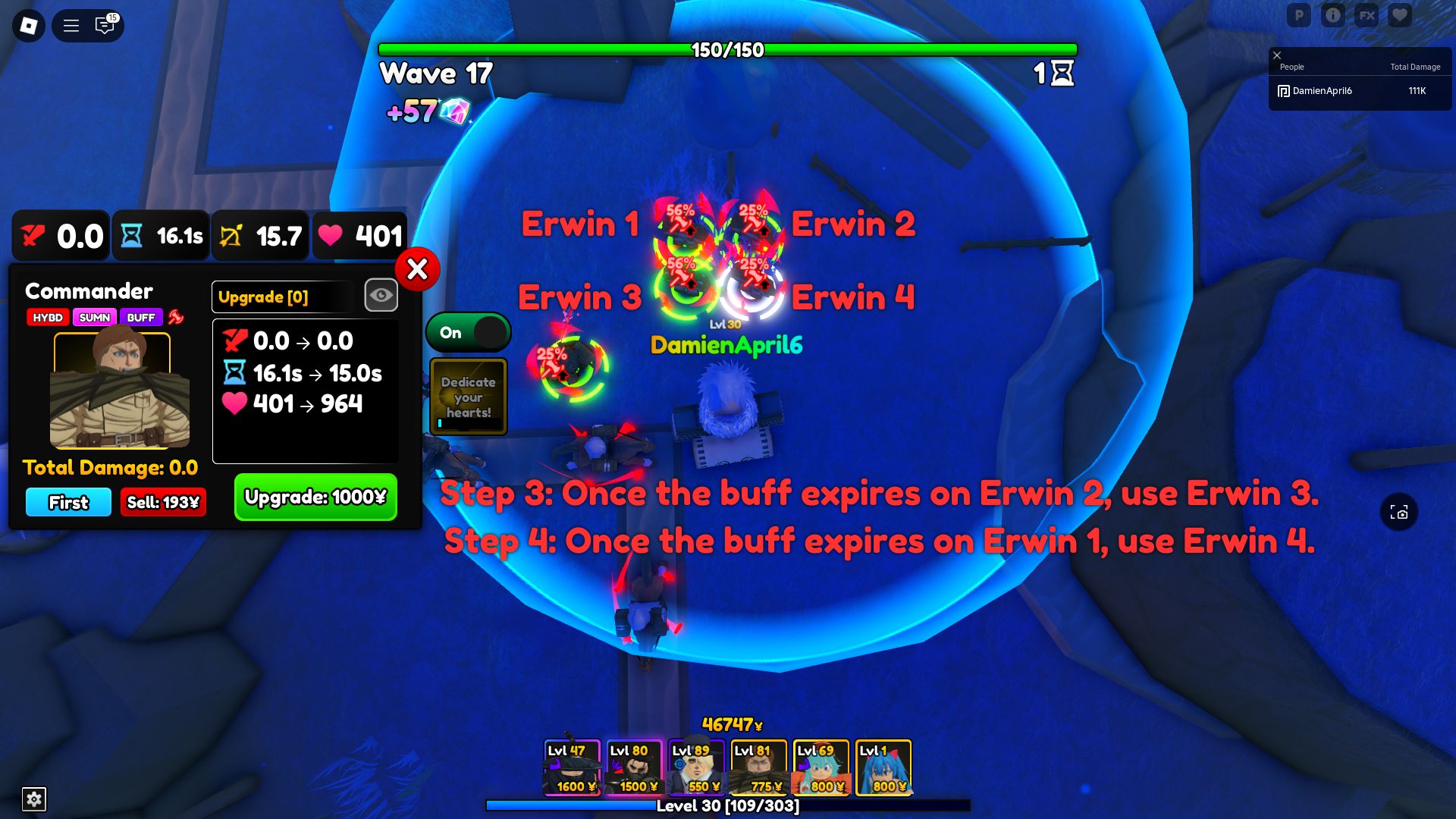 How to Perfectly Infinite 100% Buff With Erwin, Wendy, and Leafy in ...