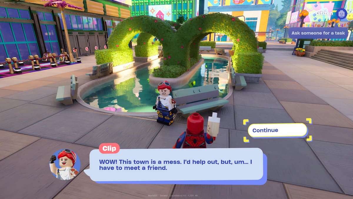 How to clean trash in LEGO Fortnite Brick Life