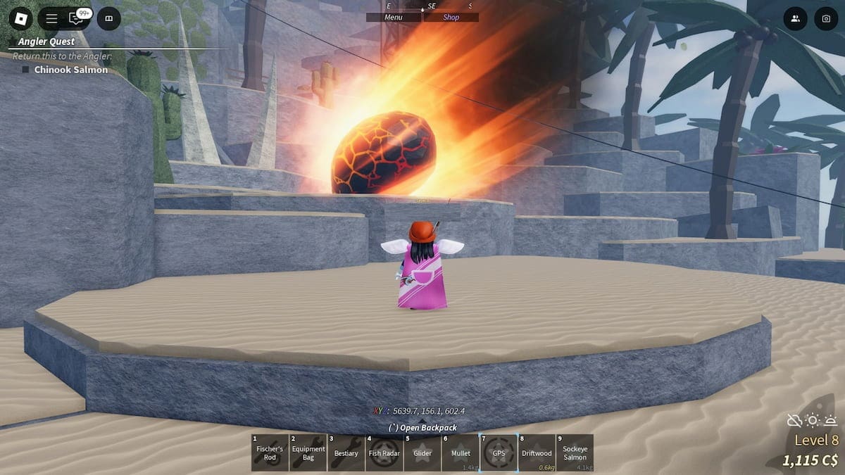 How to find and use the Meteor Totem in Fisch