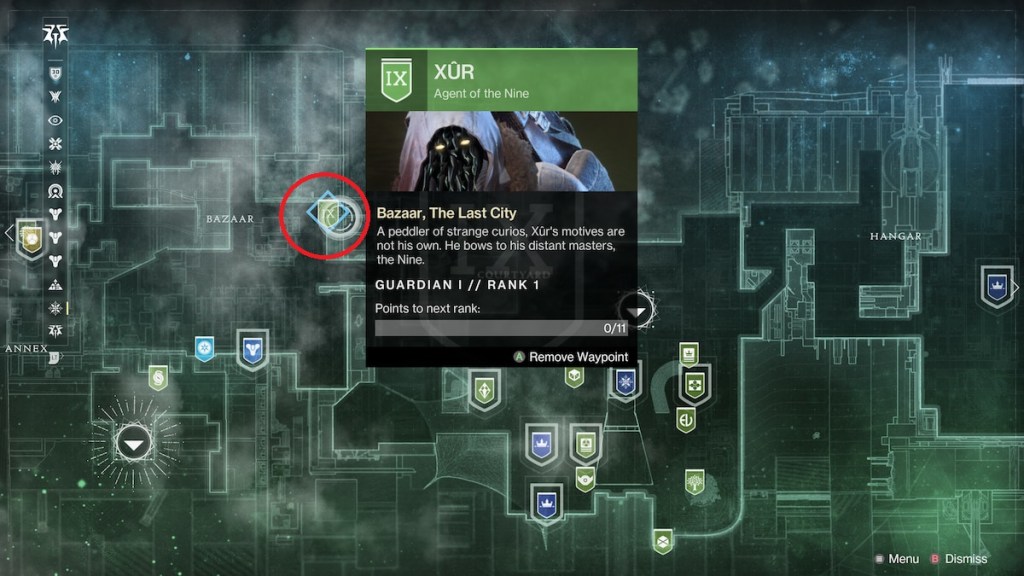 Where is Xur in Destiny 2 today? Exact location