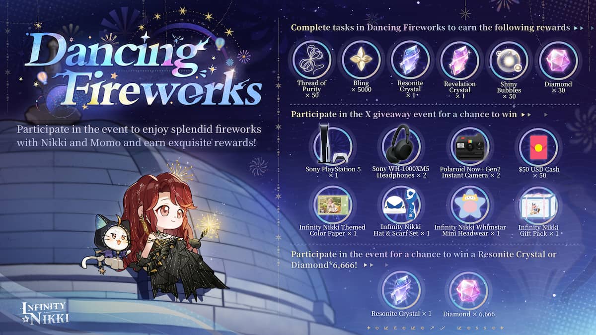How to complete the Dancing Fireworks event in Infinity Nikki