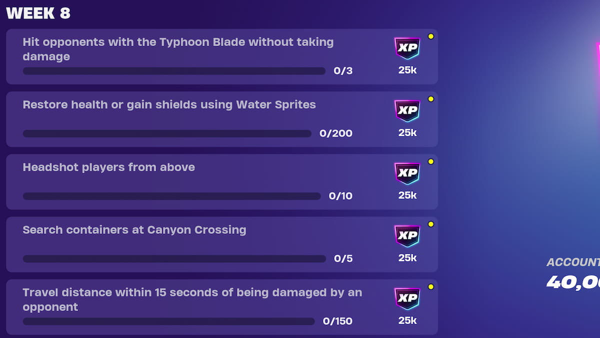 All Fortnite Chapter 6, Season 1 weekly quests and how to complete them ...