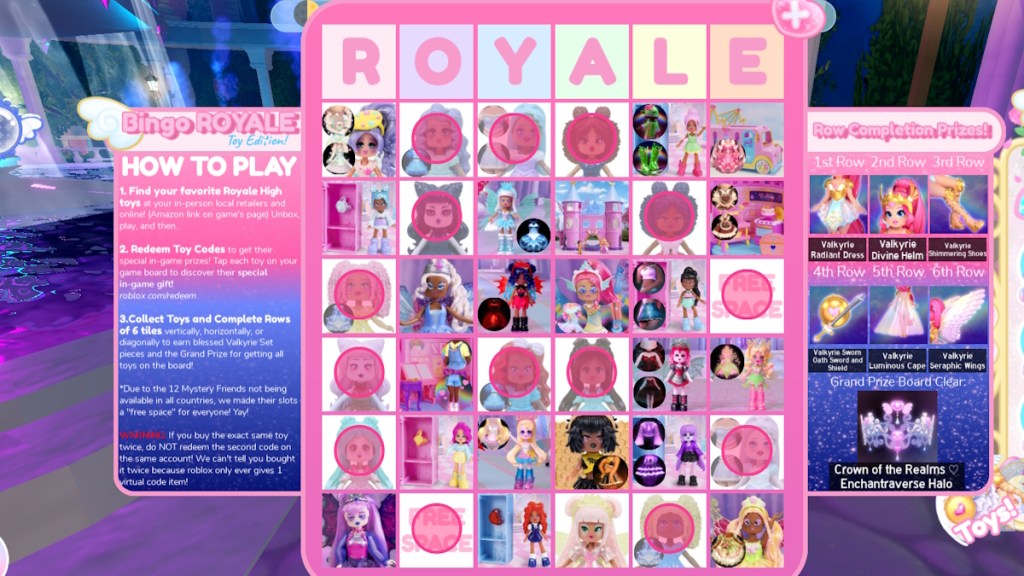 How Royale High bingo works – Destructoid