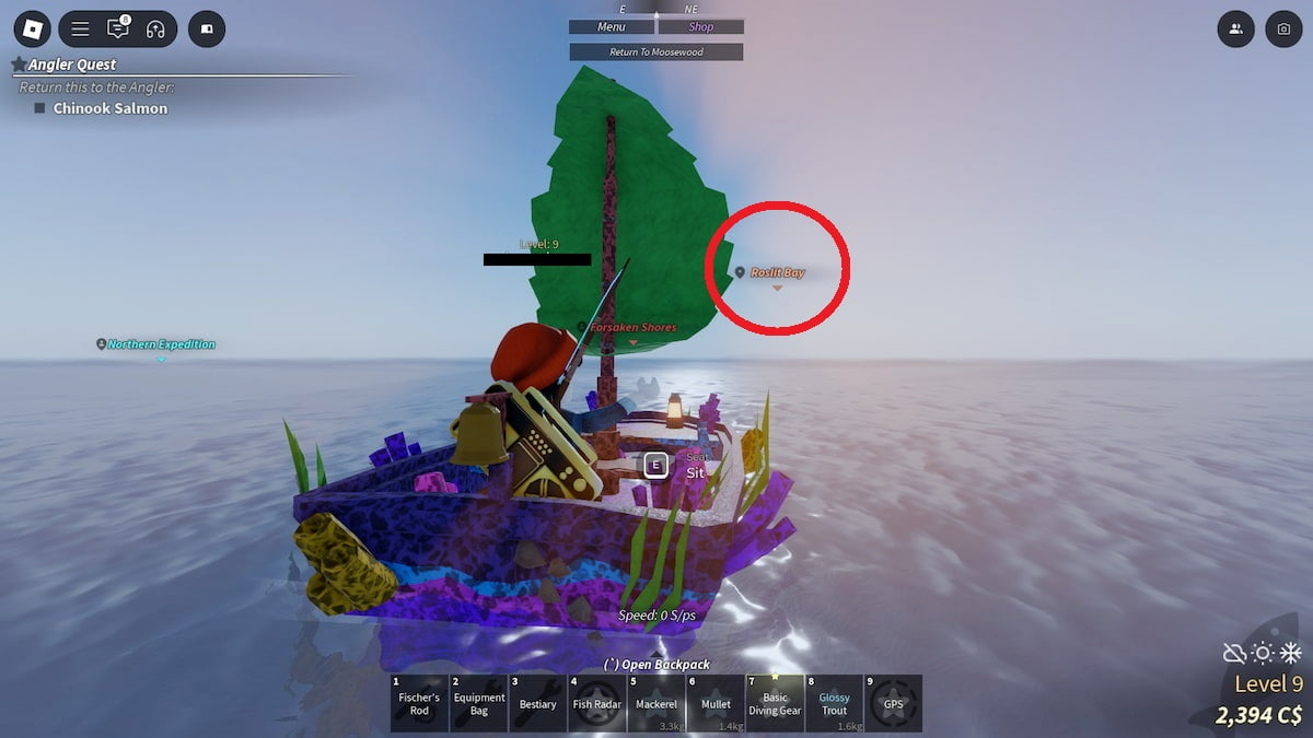 How to find Harvester's Spike in Fisch