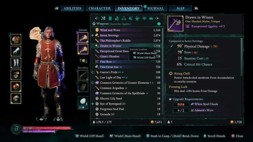 Avowed: Best Early Weapons for Fighter