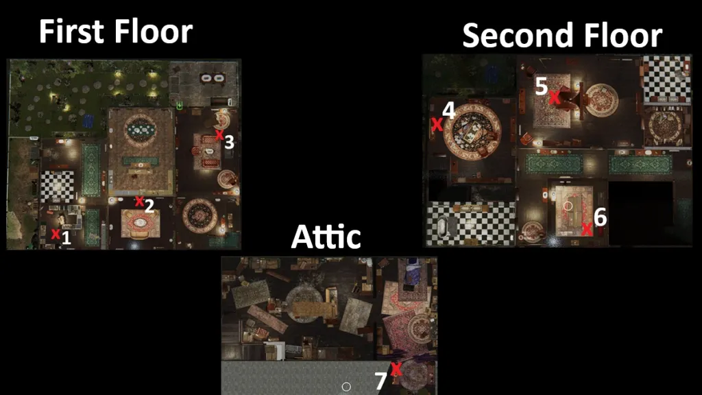 All cursed item locations in Bleasdale Farmhouse in Phasmophobia ...