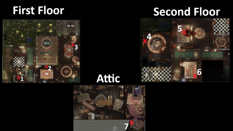 All cursed item locations in Bleasdale Farmhouse in Phasmophobia ...