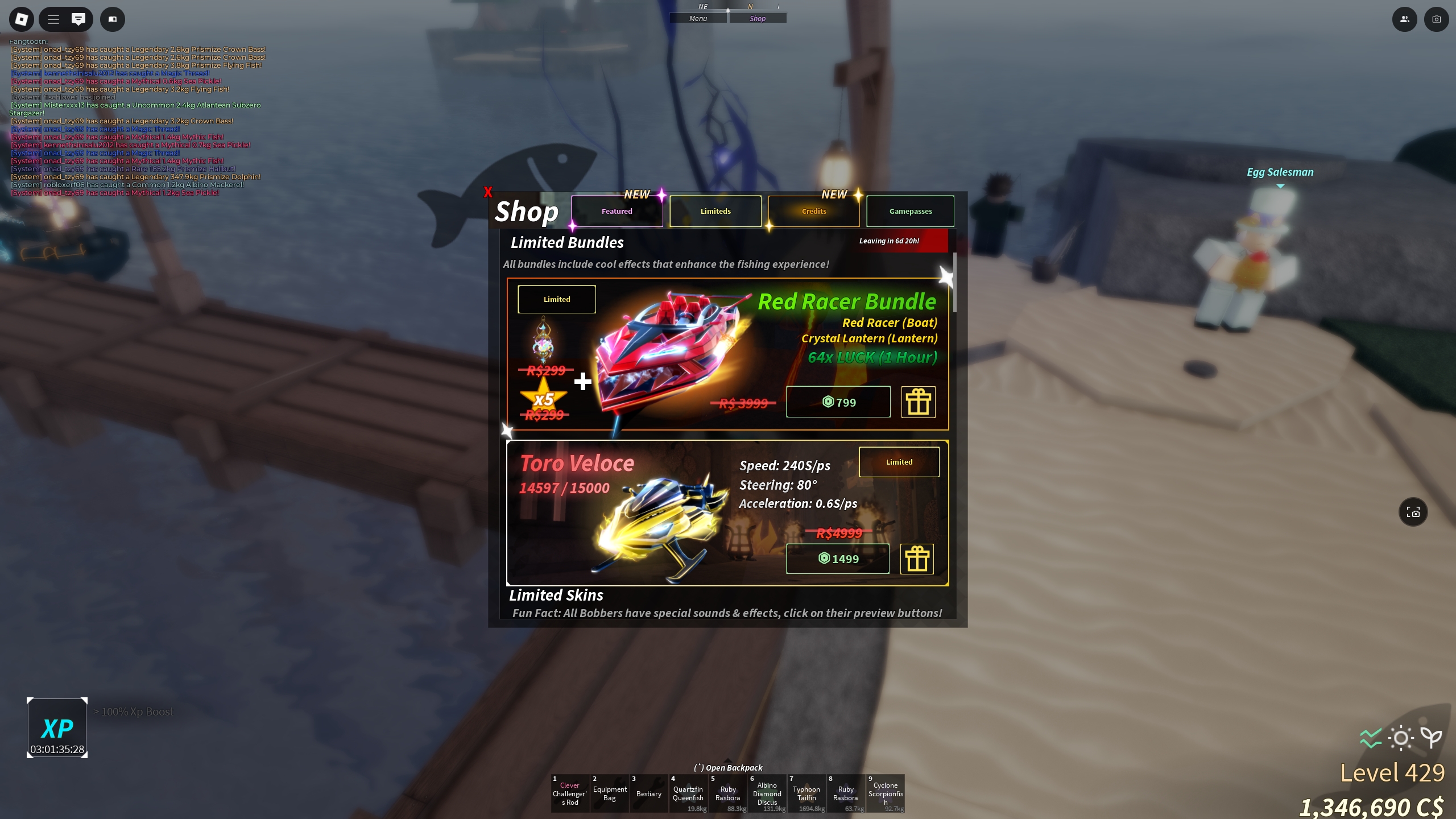 Everything New in Fisch 2X XP Update – Destructoid