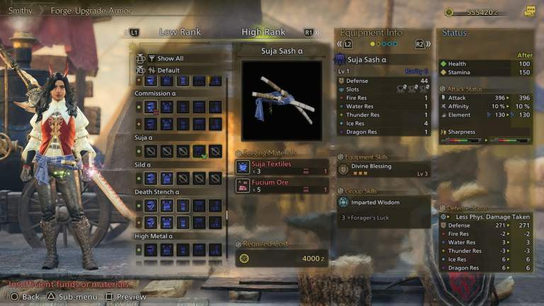 How to unlock Suja Sash Armor in Monster Hunter Wilds