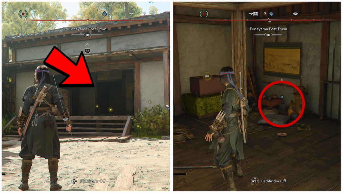 How to find Mitsumune at Nunobiki Falls in Assassin's Creed Shadows