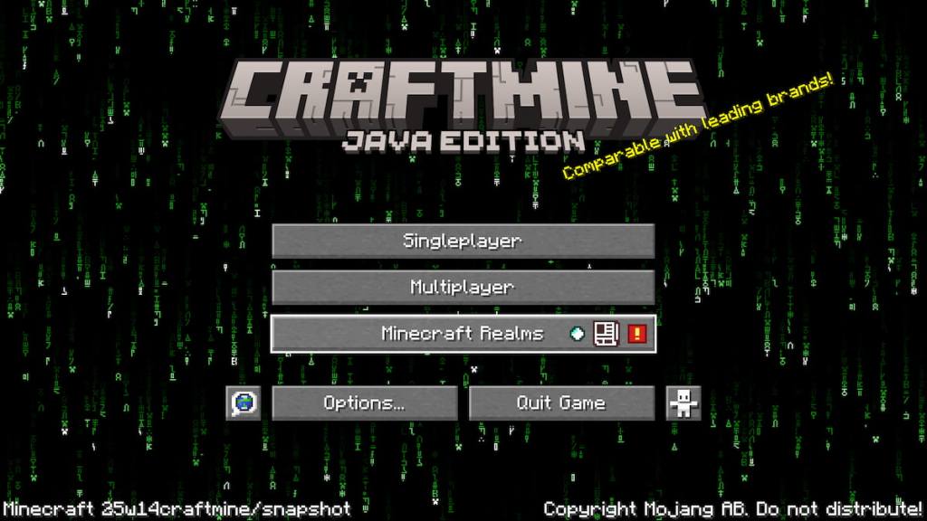 How to play Craftmine Update in Minecraft (April Fools' 2025)