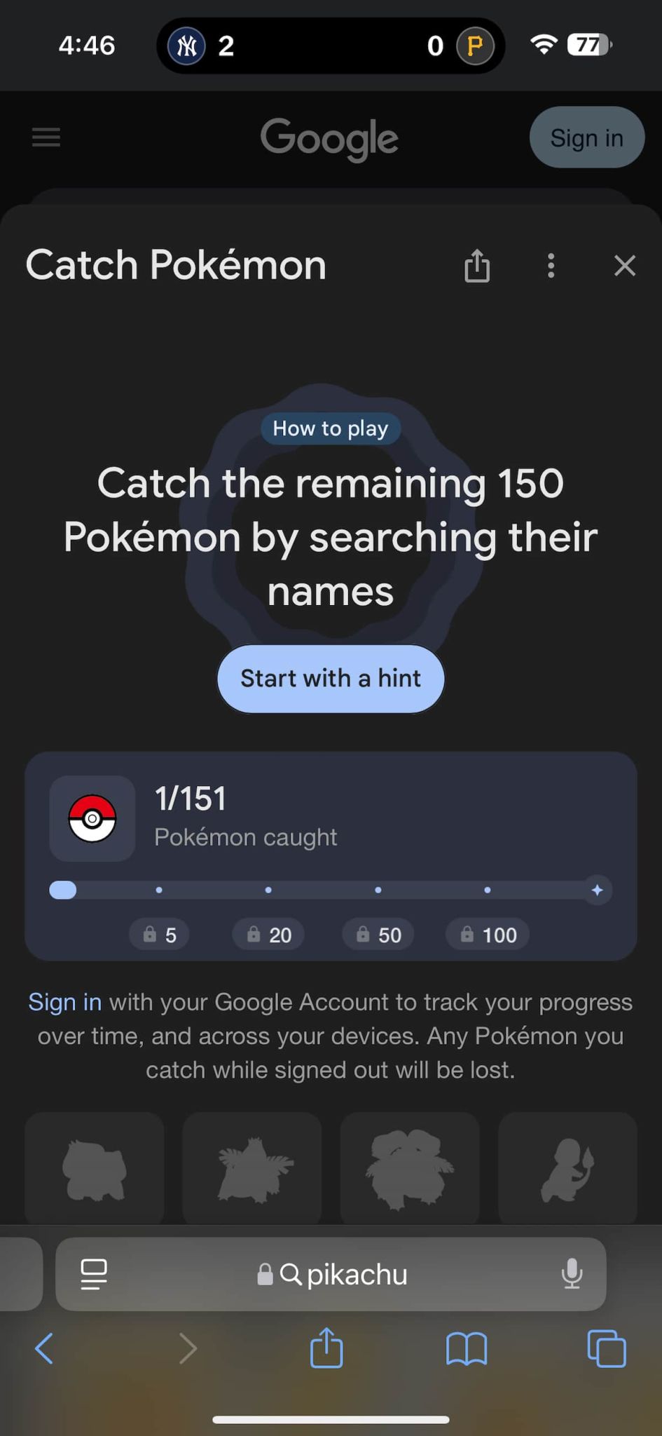How to find all 151 Pokémon in Google Search's subgame – Destructoid