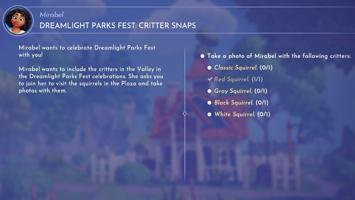 How to complete Dreamlight Parks Fest: Critter Snaps in Disney ...