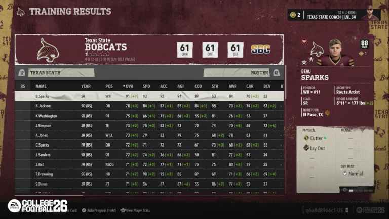 College Football 26 player progression, explained – Destructoid